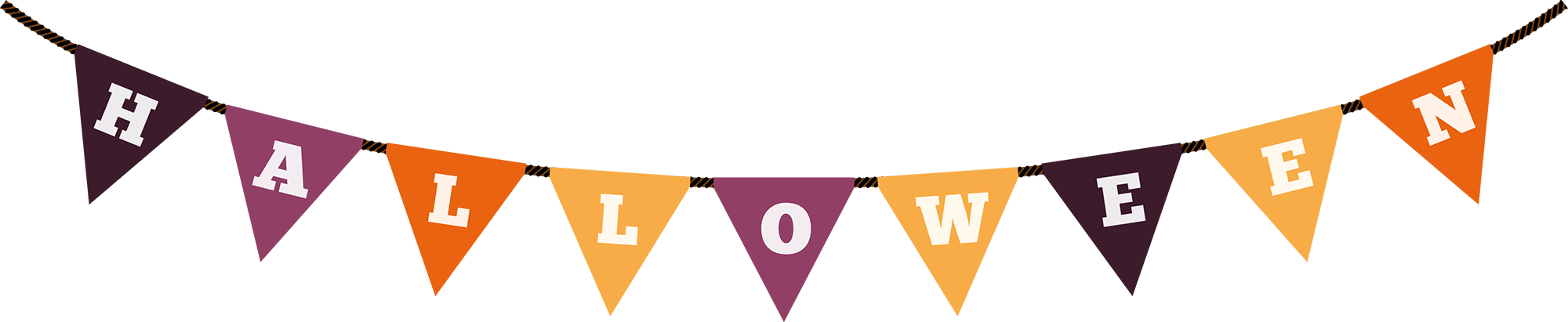 Download Halloween Bunting - Happy Halloween Flag PNG Image with No ...