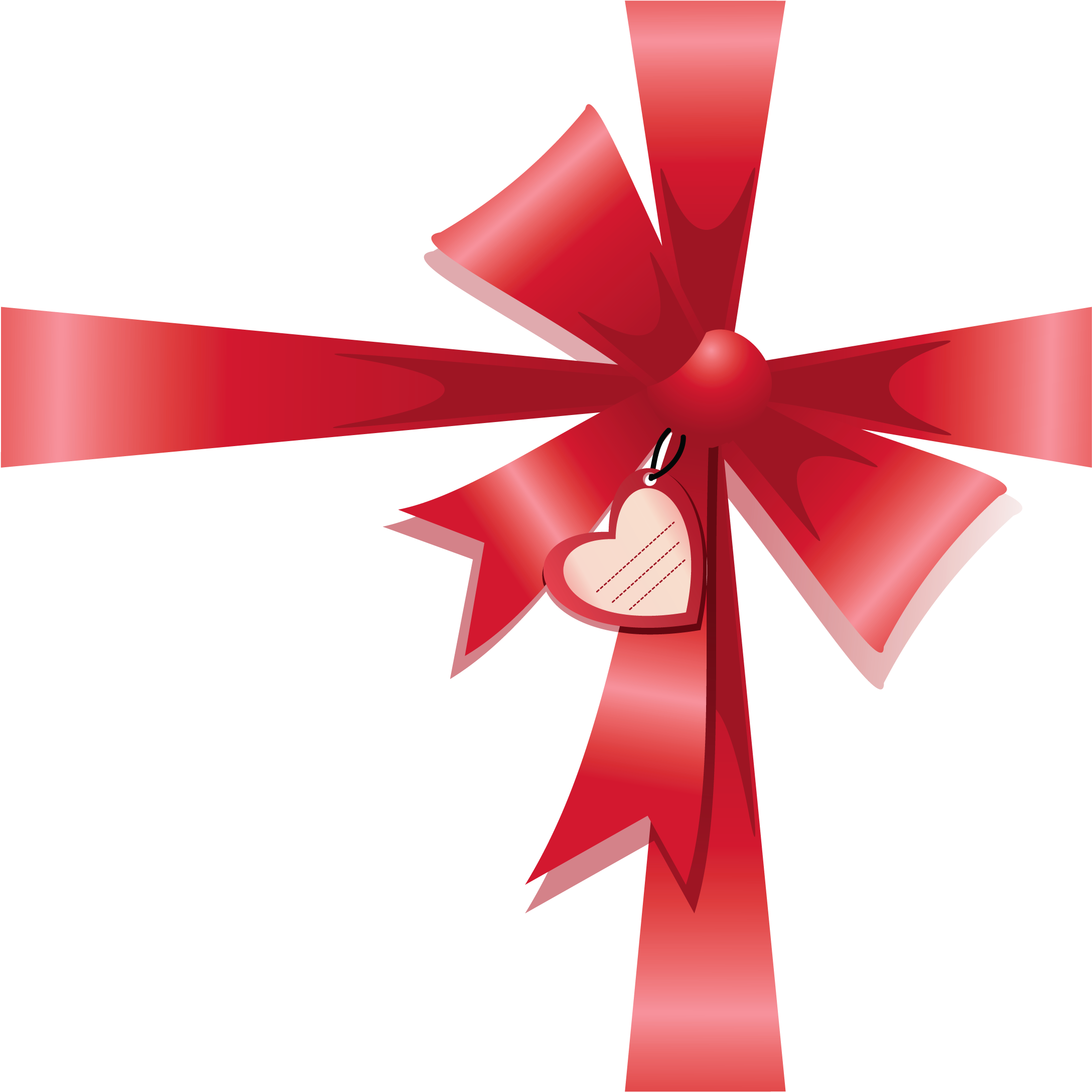 Valentine Decorative Bow With Heart Png Clipart - Valentine Bow Png ...