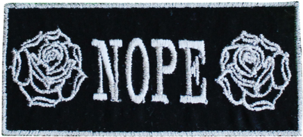 Download Nope Rose Patch - Label PNG Image with No Background - PNGkey.com
