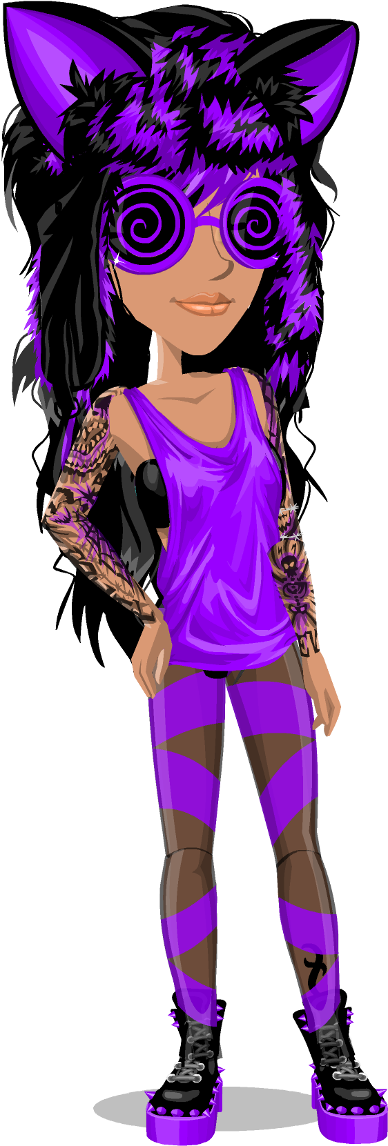 Download Msp Crazy Purple Girl ` ` - Msp Pro Girl PNG Image with No ...