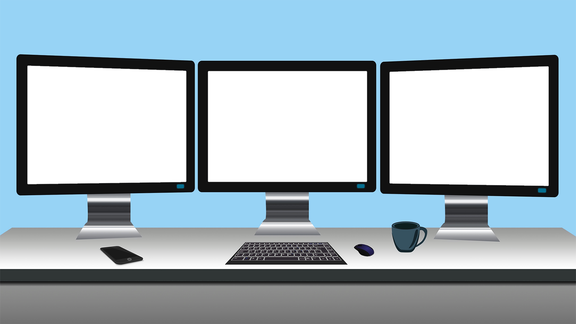 Available In Two Formats - 3 Monitor Png - Free Transparent PNG ...