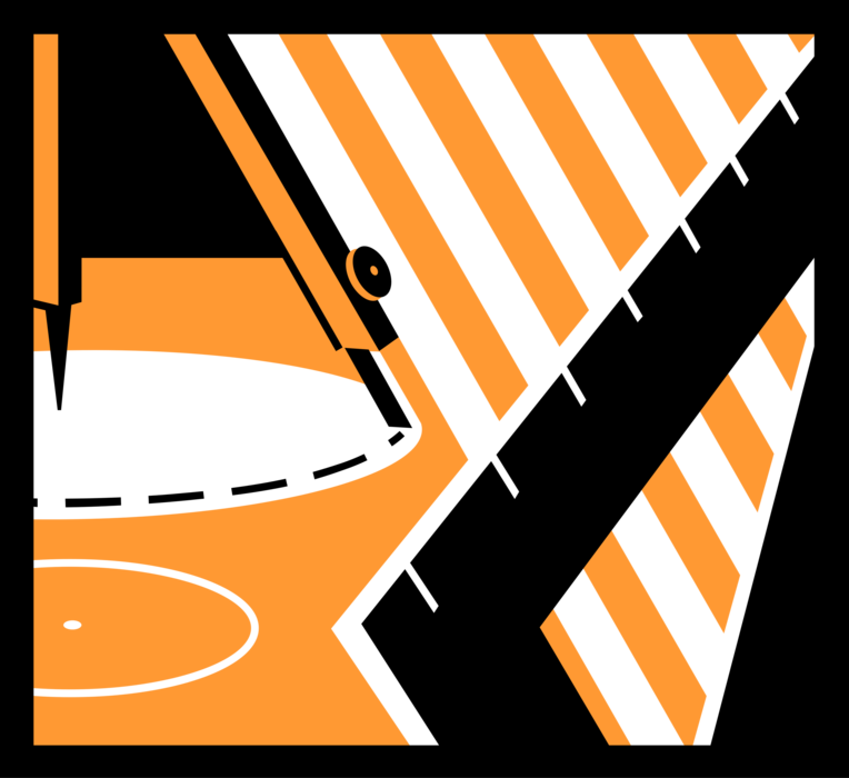 Vector Illustration Of Geometry Compass Used In Measurement - Graphic ...