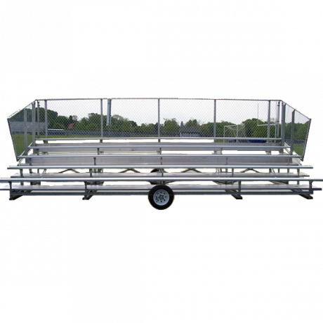 5 Row Transportable Preferred Bleacher With Chainlink - Transportable ...