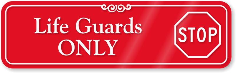Download Life Guards Only With Stop Symbol Sign - No Soliciting Do Not ...