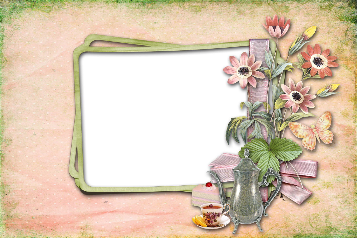 Download Ribbon Frame - Transparent Funeral Picture Frames PNG Image ...