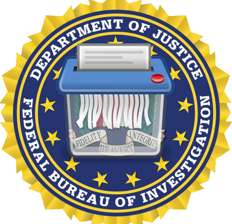 Fbi Seal With Paper Shredder - Federal Bureau Of Investigation - Free ...