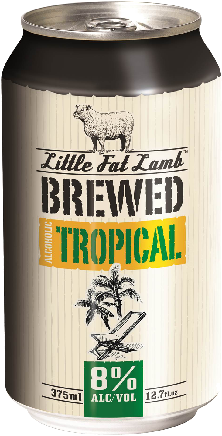 Little Fat Lamb Brewed Tropical Cans 10 Pack 375ml - Caffeinated Drink ...