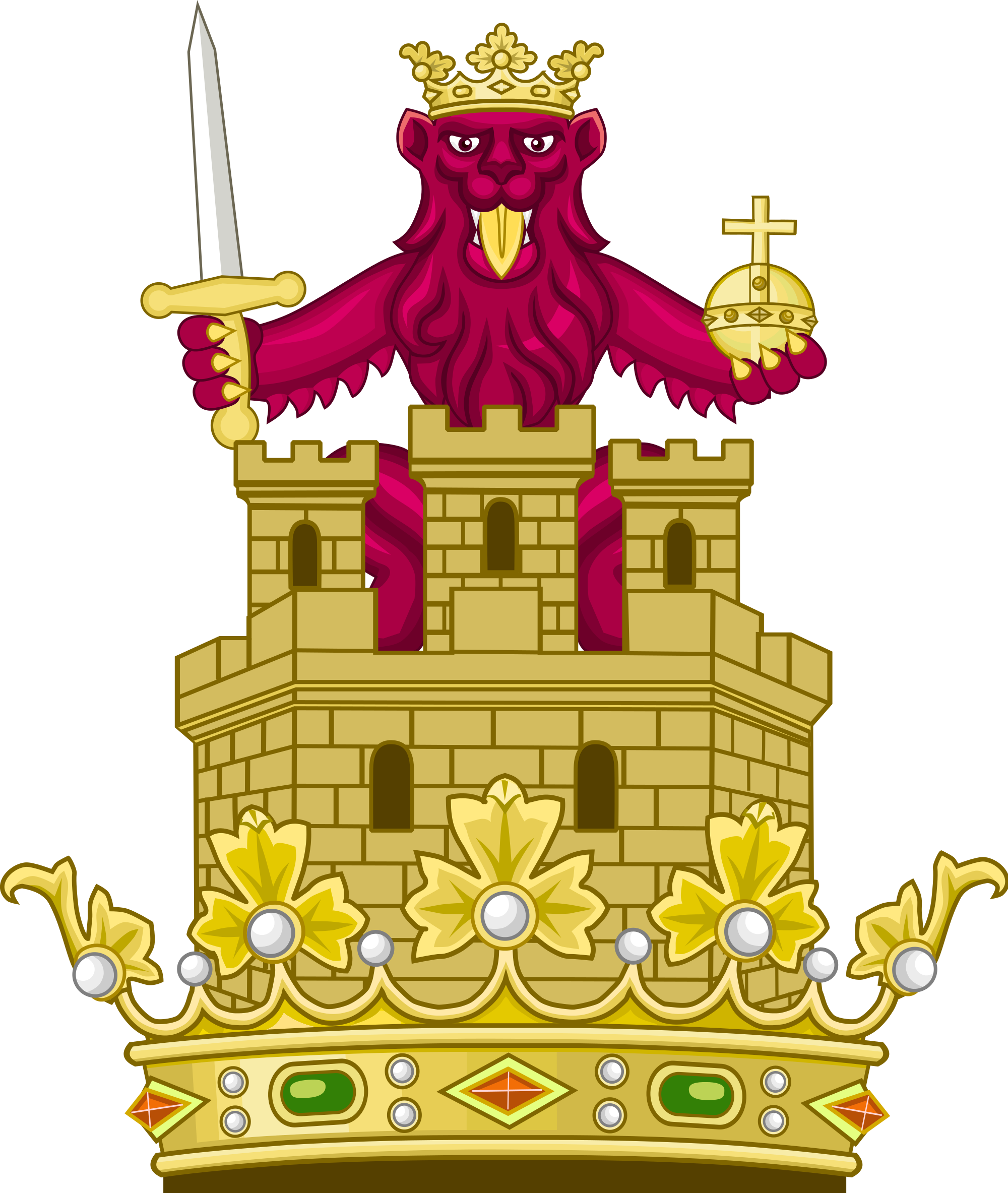Download Royal Crest Of The Crown Of Castile - Royal Crown Of Spain PNG ...