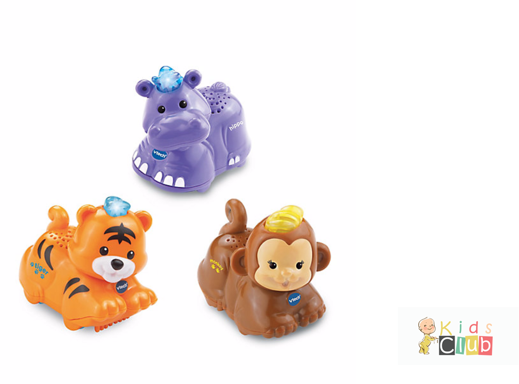 Download Vtech Baby Toot-toot Animals 3-pack - Tiger, Hippo PNG Image ...