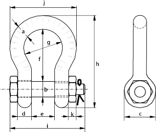 Download 13010300 / G-4163 Harpsluiting Mb Green Pin - Shackle PNG ...