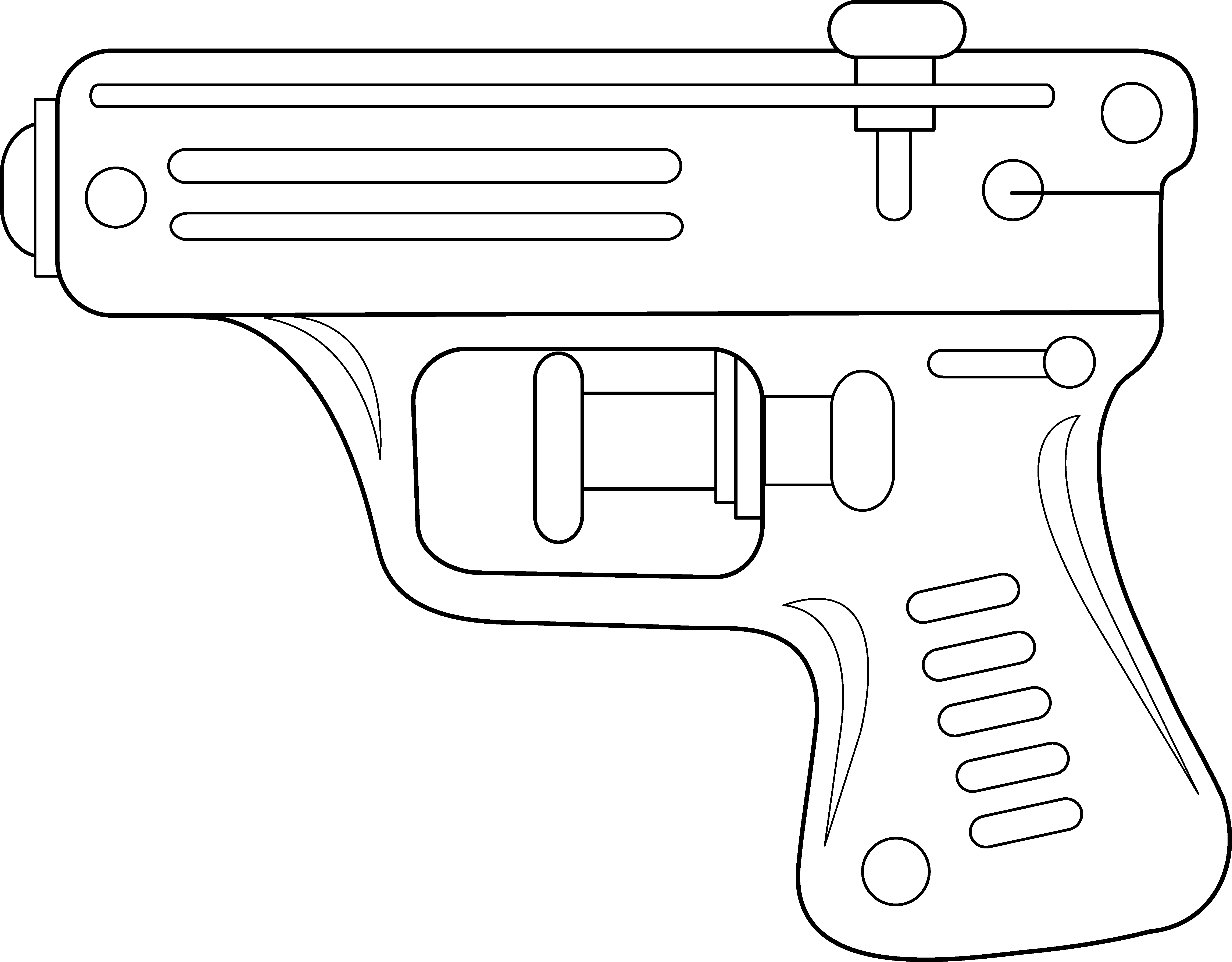 Download Gun Clipart Line Drawing - Water Gun Line Drawing PNG Image ...