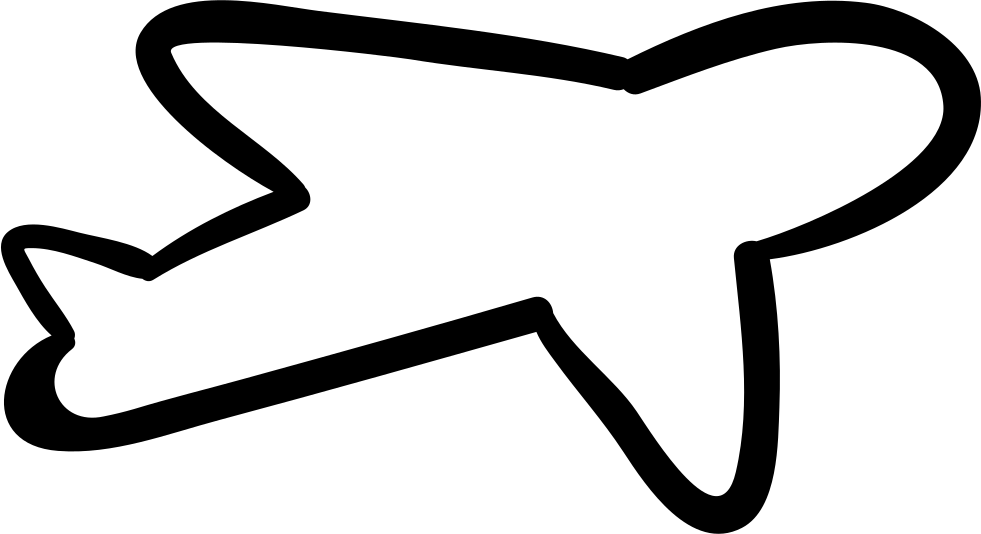 Airplane Outline - - Airplane Outline Clip Art - Free Transparent PNG ...