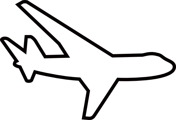 Download Airplane Outline - White Plane Clip Art PNG Image with No ...