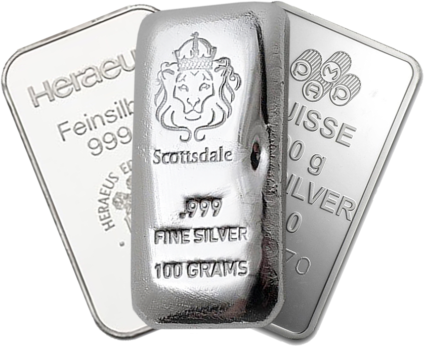 Download Bullion 100g Silver Bar - Silver Bar Png PNG Image with No ...