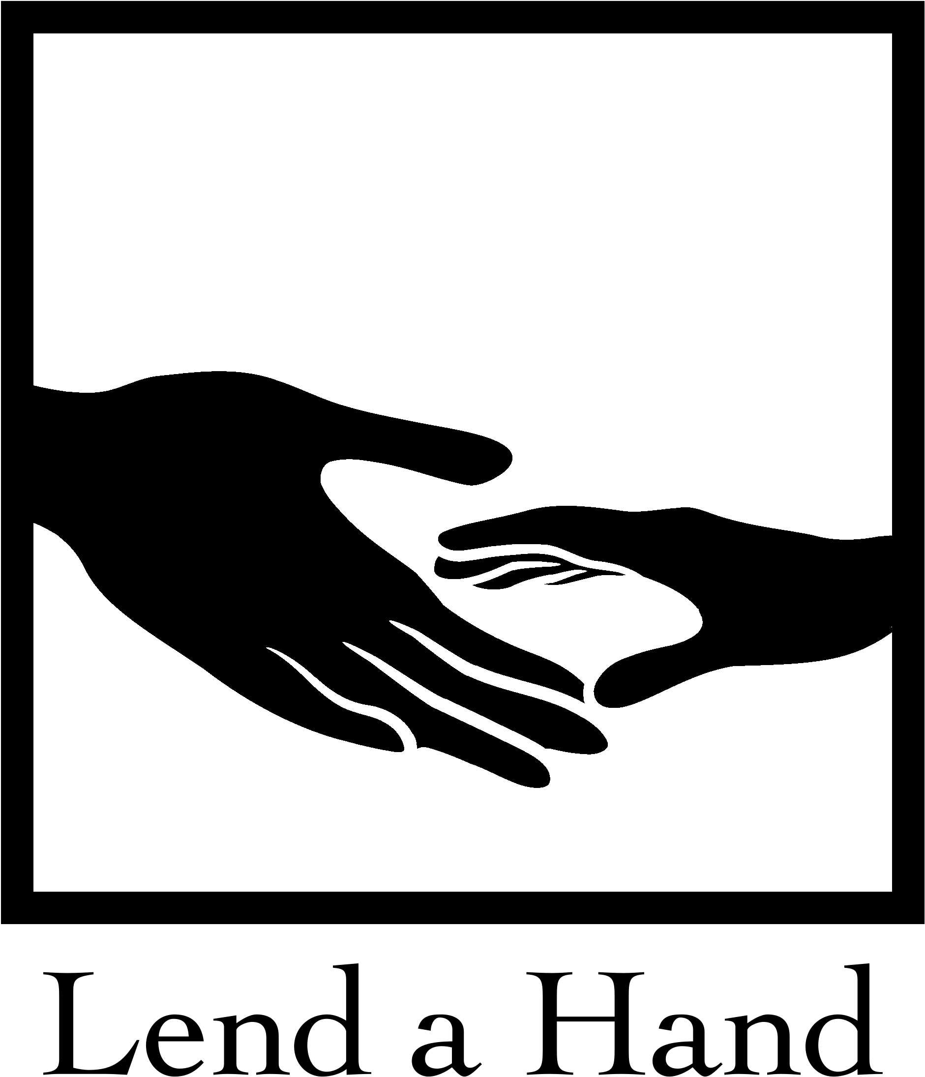 Download Lend A Hand Logo Black And White - Lend A Hand Logo PNG Image ...