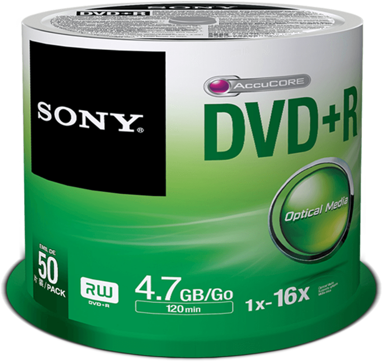 Sony Dvd+r 50pcs Cakebox Media - Free Transparent PNG Download - PNGkey