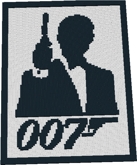 Download 007 Wall Portrait - Cross-stitch PNG Image with No Background ...
