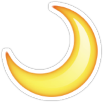 Download "crescent Moon Emoji" Stickers By Lazyville - Half Moon Emoji ...