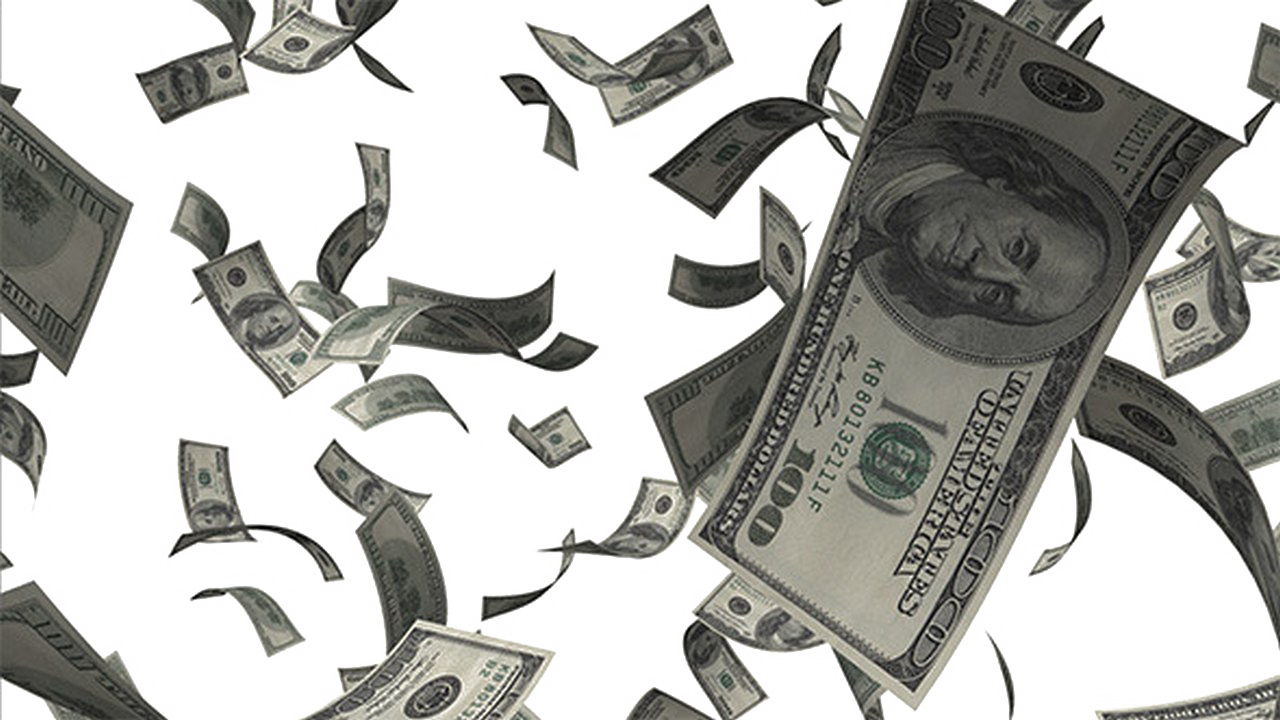 Falling Money Transparent Background Falling Money Transparent Background