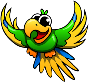 Download Cute Parrot - Parrot Cartoon No Background PNG Image with No ...