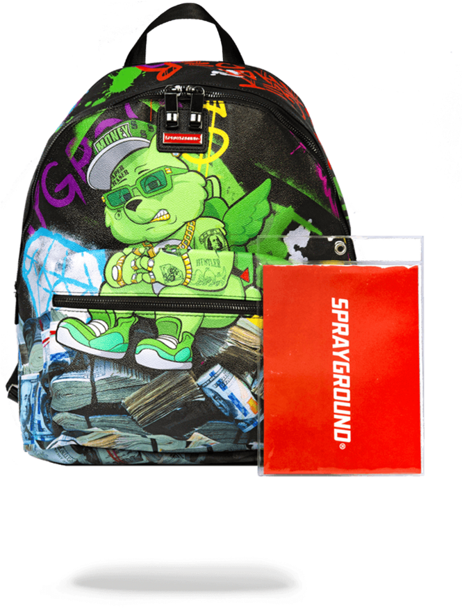 Download Sprayground Money Bear Stacks Backpack PNG Image with No ...