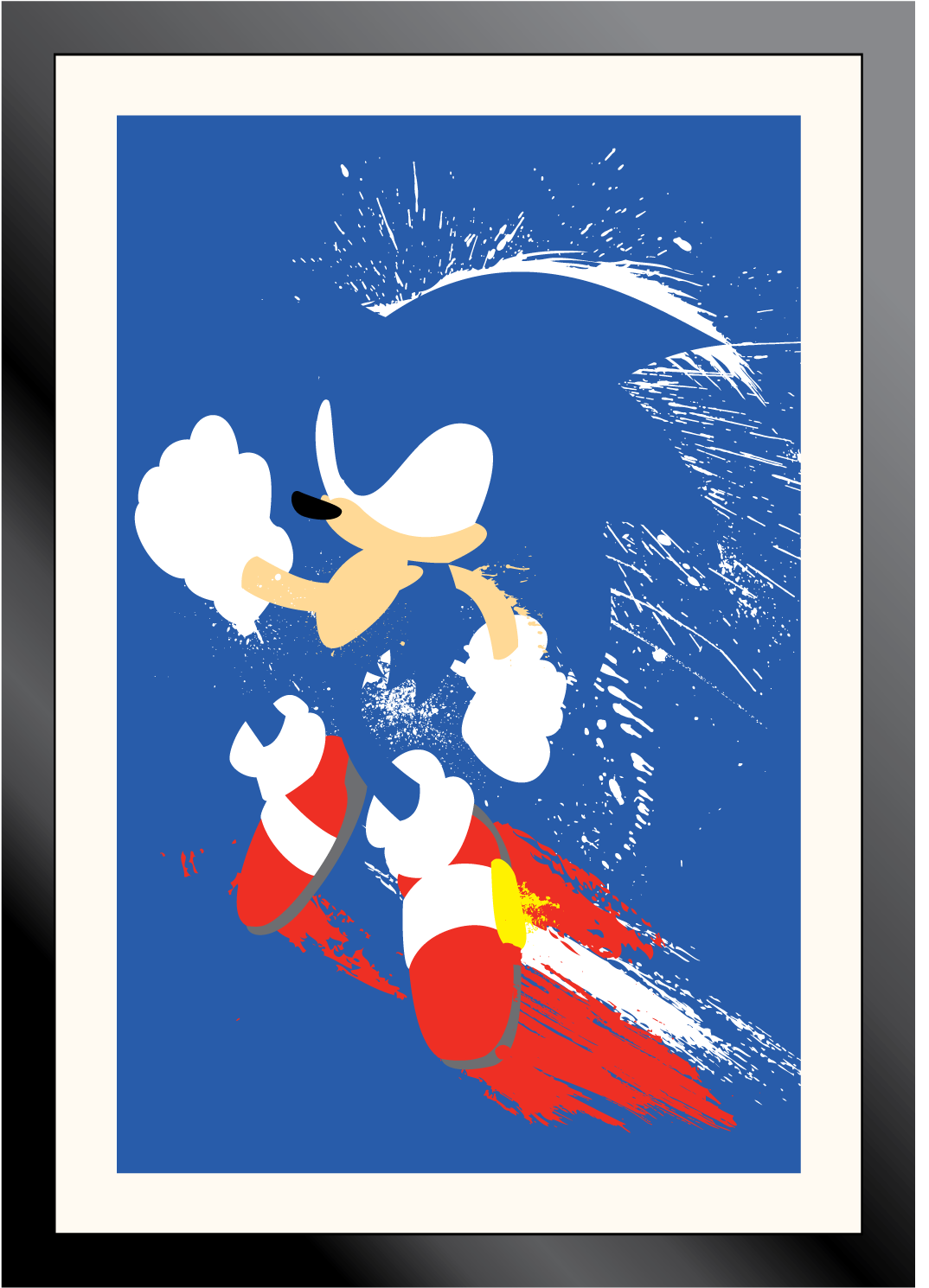 Download Sonic The Hedgehog Splatter Art Poster - Sonic The Hedgehog ...