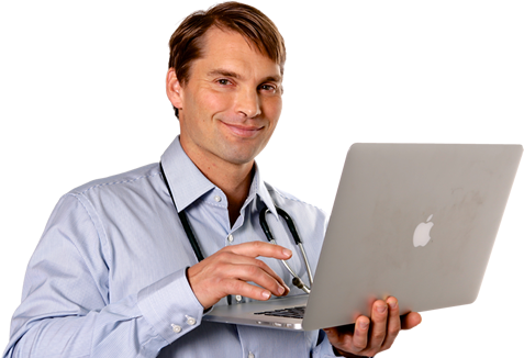 Download Doctor On Laptop - Physician PNG Image with No Background ...