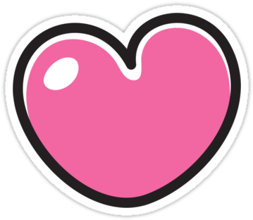 Download Pink Cartoon Heart Sticker Stickers By Mhea - Sticker PNG ...