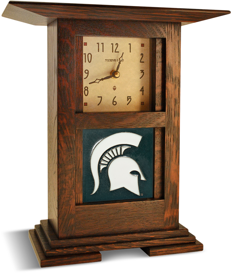Download Tile In Prairie Clock - Michigan State Spartans Repositionable ...
