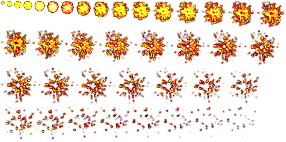 Royalty Free Game Art - Explosion Sprite File Png - Free Transparent ...