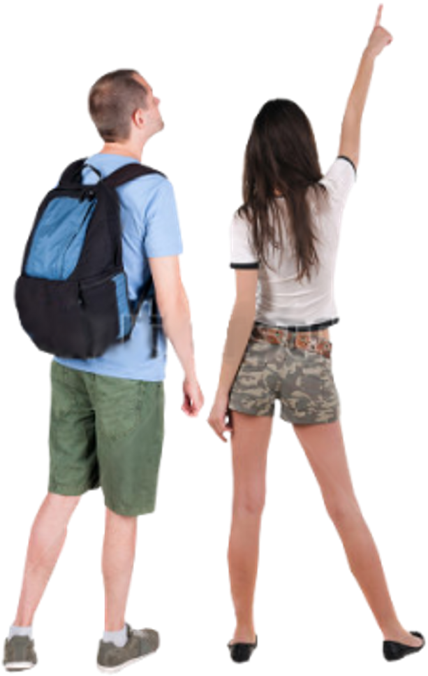 Download Ftestickers People Couple Standing Lookingup - People Looking ...