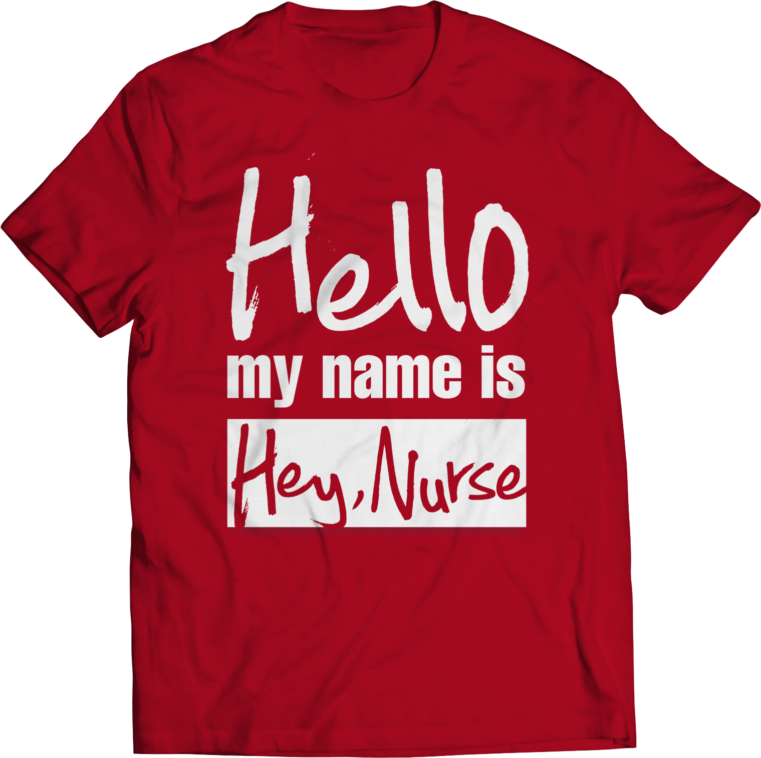 Download Hello My Name Is "hey Nurse" - Vermilion Minotaur Shirt PNG ...