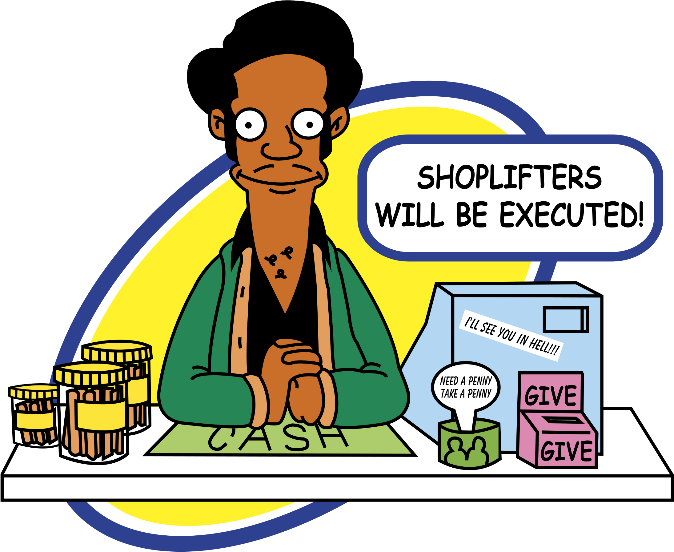 The Simpsons Logo Png Transparent - Apu Simpsons - Free Transparent PNG ...