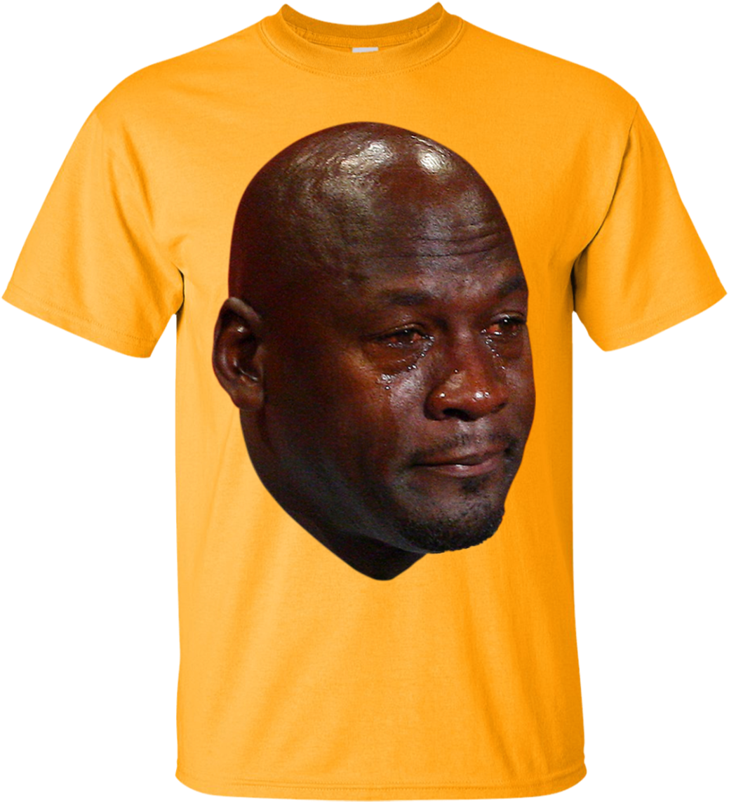 Crying Jordan T-shirt - Memes De Michael Jordan - Free Transparent PNG ...