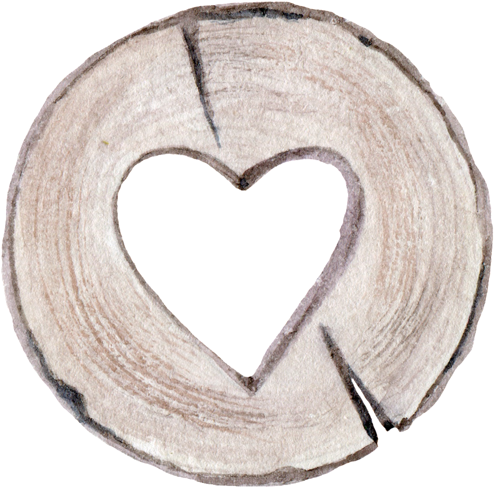 Download Pintado A Mano De Anillo De Árbol Corazón Png Stechpalme