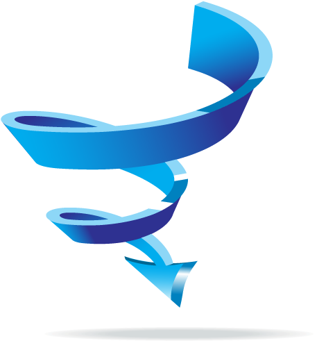 Download Down Blue Spiral Clipart Vector Free Download - Spiral Arrow ...