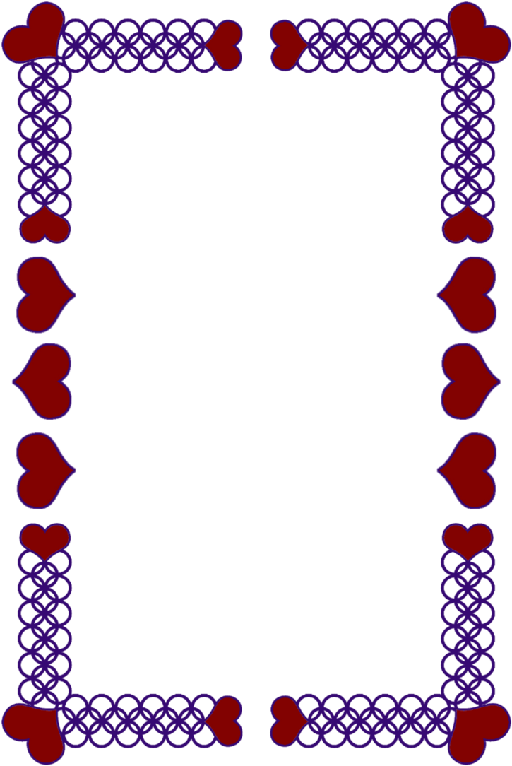 Download Images Of Heart Flags Chain Border By - Hearts Border Designs ...