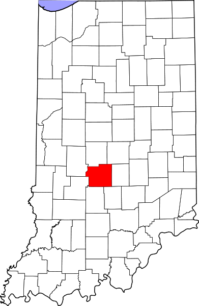 Download Map Of Indiana Highlighting Morgan County - Columbus Indiana ...