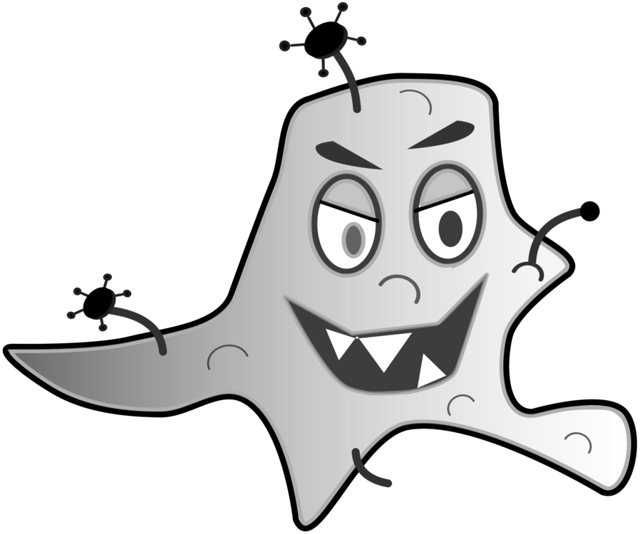Bacteria Microorganism Drawing Cell Germ Theory Of - Cartoon Germ Png ...