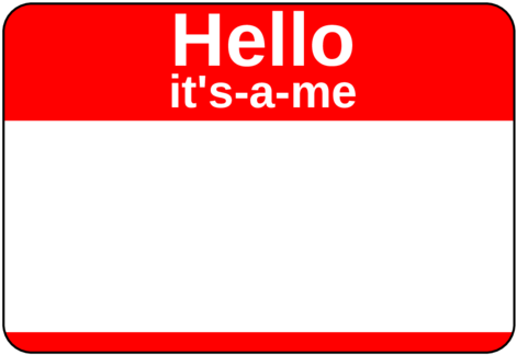 Download 375" X - Hello My Name Is Clipart PNG Image with No Background ...