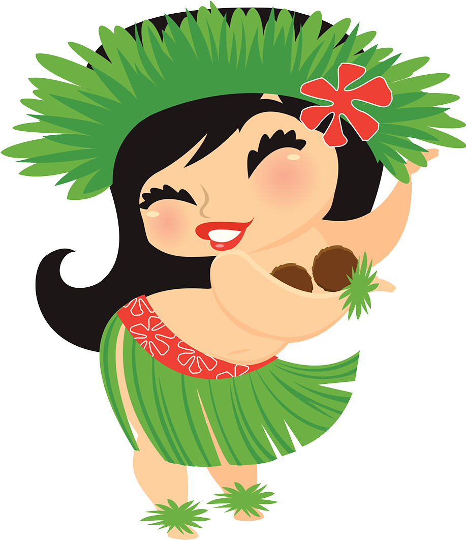 Download Clip Art Hawaiian Aloha Tropical Pinterest - Cartoon Hula ...