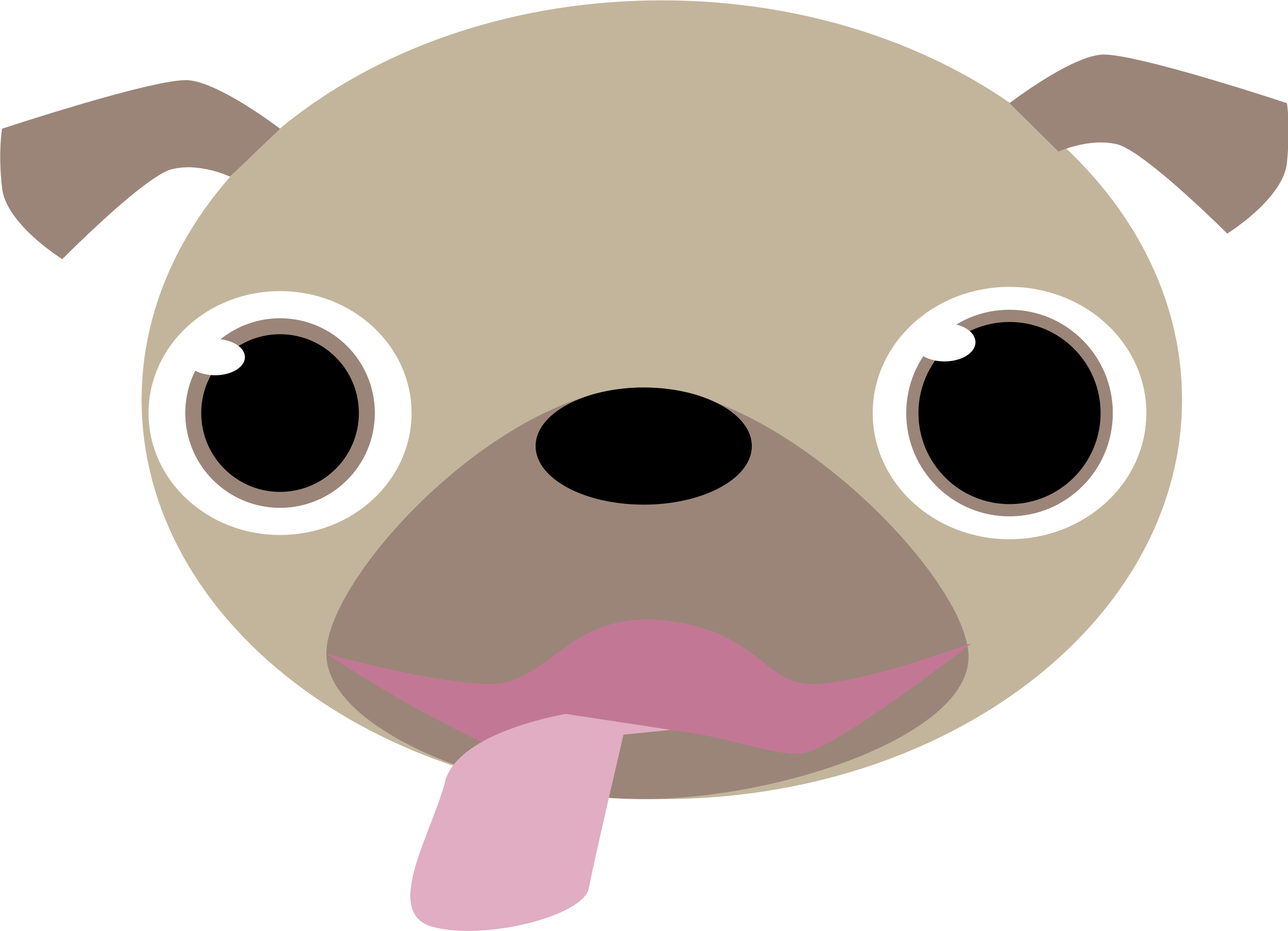 Pug Head Png - Pug Clip Art - Free Transparent PNG Download - PNGkey