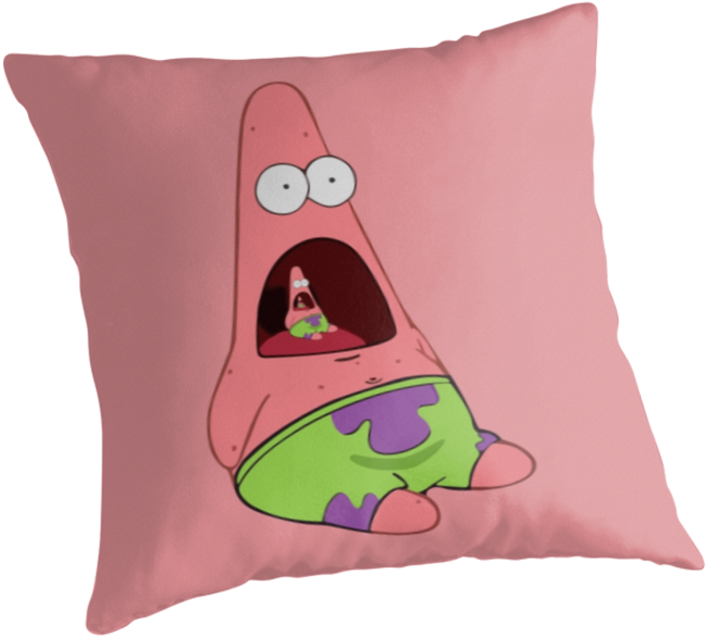 Surprised Patrick Png " - Throw Pillow - Free Transparent PNG Download ...