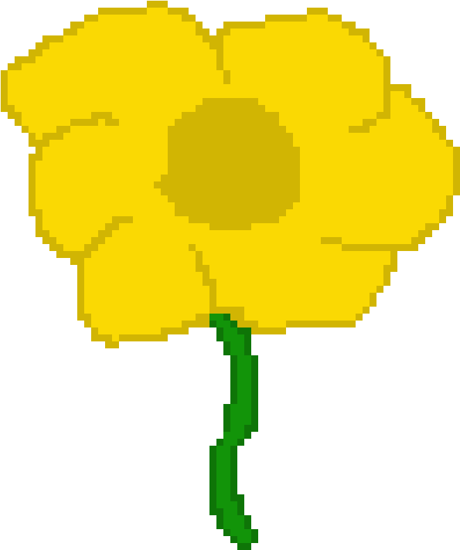Download Yellow Flower - Pixel Art PNG Image with No Background ...
