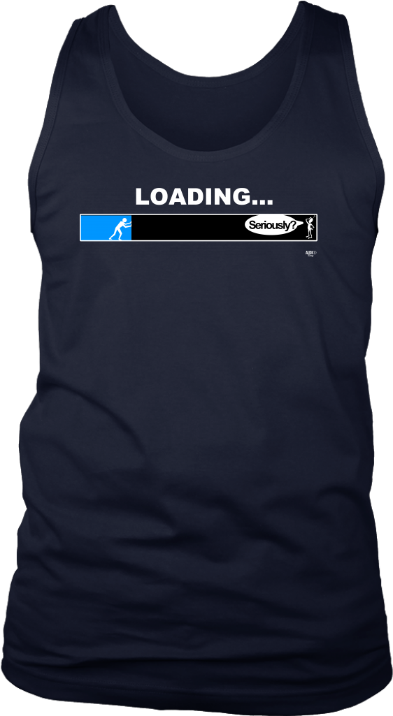 Download Loading Bar Funny Mens Tank - T-shirt PNG Image with No ...