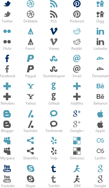 Download Social-sprite - Social Icon Sprite Graphic PNG Image with No ...