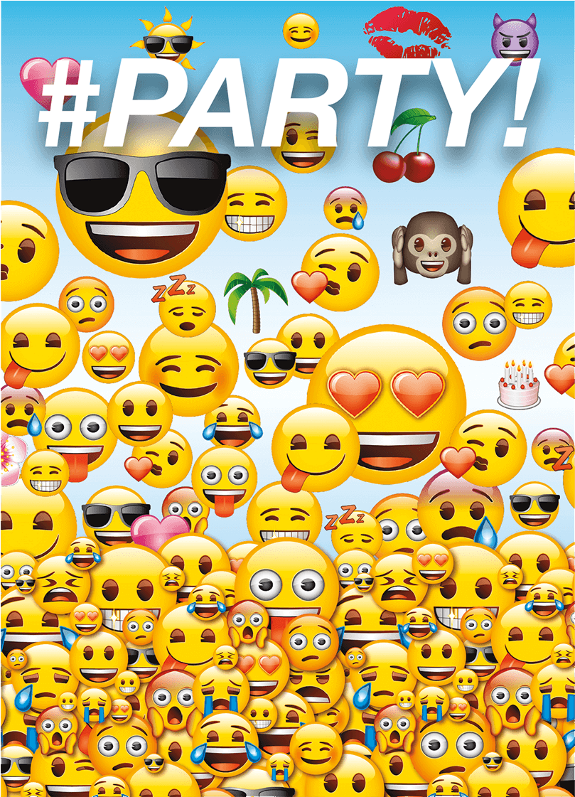 Emoji Party Invite - Emoji Invitations - Free Transparent PNG Download ...