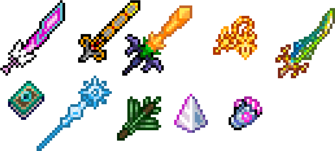 Download Terraria Weapons Pixel Art - Terraria Pixel Art Weapons PNG ...