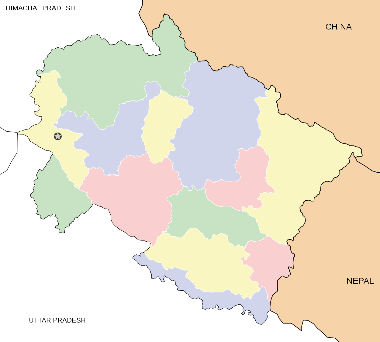 Uttarakhand Map