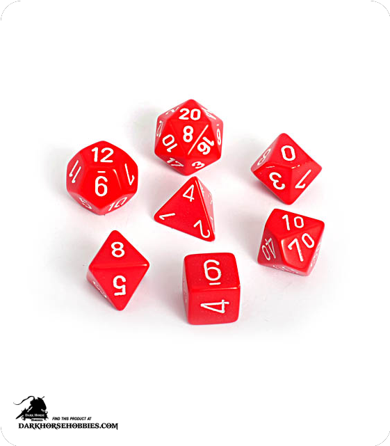 Download Opaque Red/white Polyhedral Dice Set - Chessex PNG Image with ...